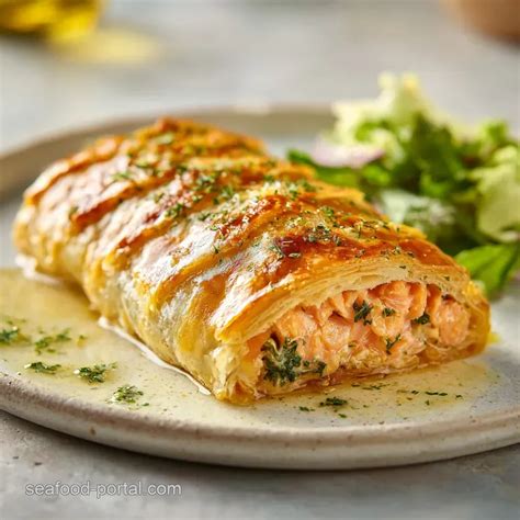 Salmon Wellington Recipe For 4 Servings Flaky