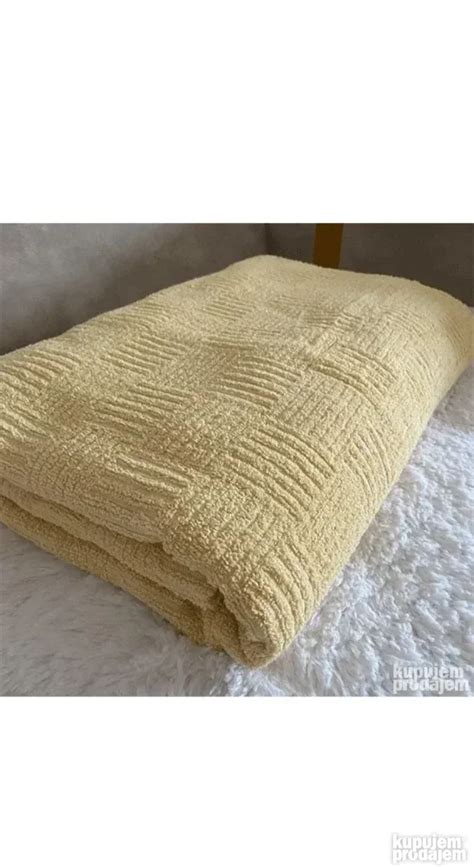 Frotirski Prekrivac Oker Zuti 200x200 Kupujemprodajem