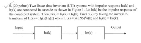 Solved Two Linear Time Invariant Lti Systems With Impulse