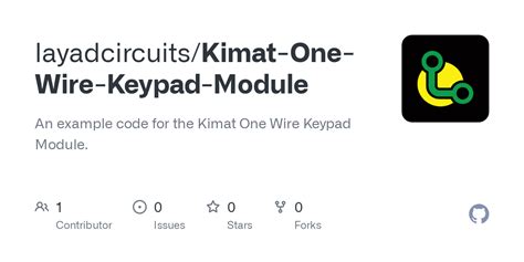 Github Layadcircuitskimat One Wire Keypad Module An Example Code