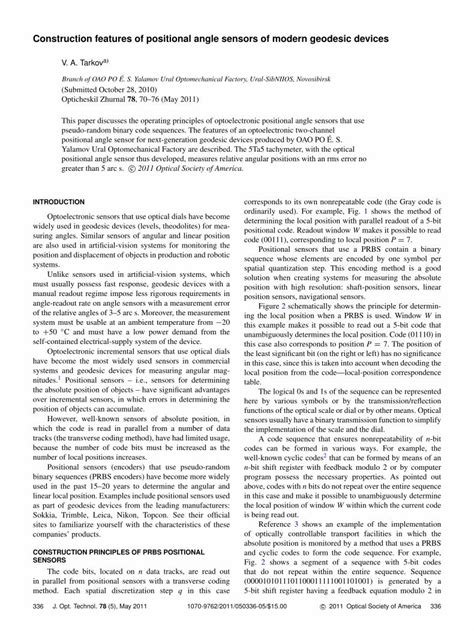 pdf construction features of positional angle sensors of modern