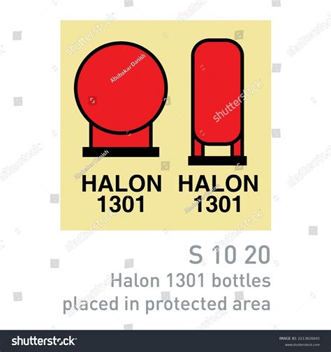Halon 1301 Bottles Placed Protected Area Stock Vector Royalty Free