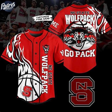Custom Ncaa Basketball Nc State Wolfpack Baseball Jersey Padres
