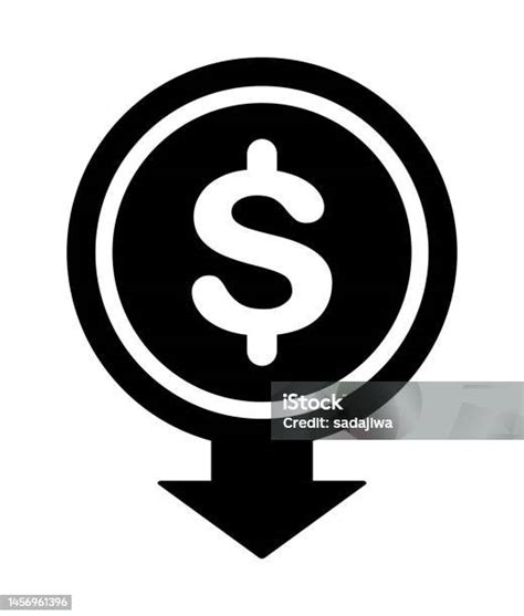 Price Reduction Simple Flat Icon Vector Illustration Cost Reduction