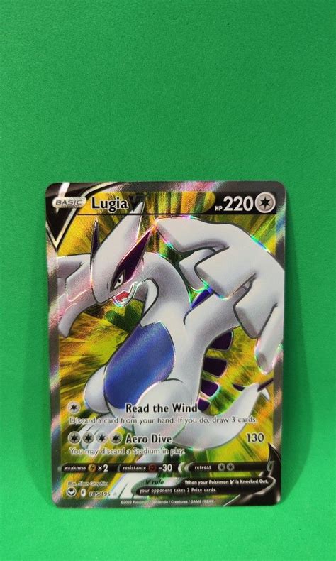 Pokemon Lugia V Full Art Fa Silver Tempest Hobbies And Toys Toys