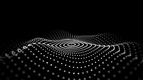 ドットを動かす抽象的な円波粒子の流れダークサイバー技術のイラストベクターの図 つながりのベクターアート素材や画像を多数ご用意 つながり