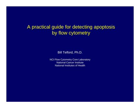 Pdf A Practical Guide For Detecting Apoptosis By Flow Cytometryfile
