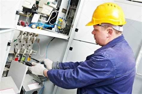 Electrician Measure Voltage And Current Stock Photo Kalinovsky