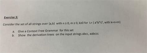 Solved Exercise 3 Consider The Set Of All Strings Over