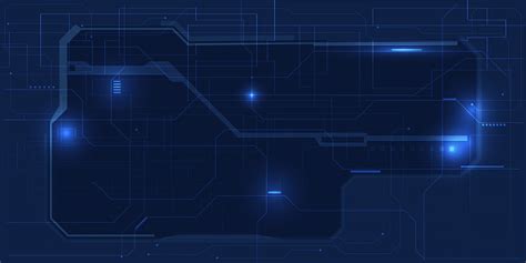 수평 레이아웃 쇼케이스를 위한 미래 지향적인 화면 디스플레이의 벡터 삽화는 광학 화면과 디지털 요소 그리드 라인 회로 장식을 보여줍니다 Brand Name Video