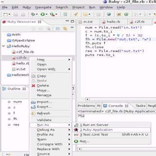 How To Use The Eclipse IDE To Develop Ruby Applications