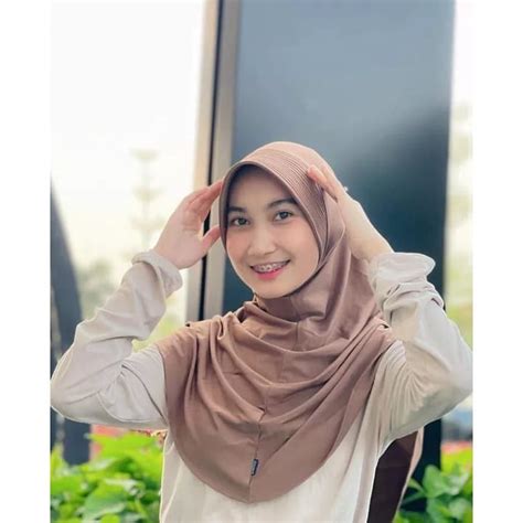 Jual Jilbab Kerudung Hijab Instan Instant Bergo Hamidah Jersey Shopee