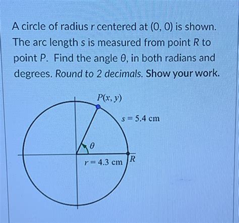 solved a circle of radius r centered at 0 0 is shown the