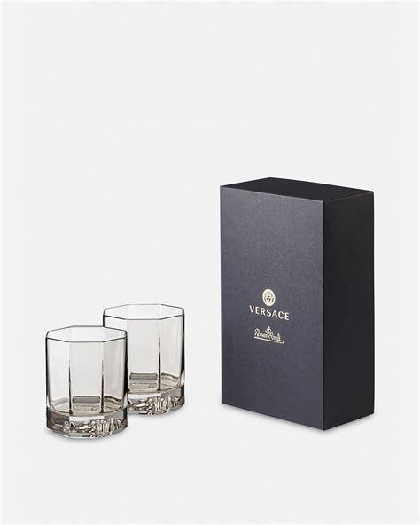 Versace Medusa Lumière Haze Whiskey Glasses 2 Set Home Collection