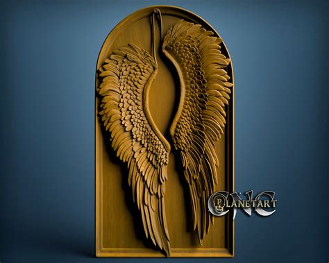 Wings 3d Stl Model Cnc Router Engraver Artcam Aspire Cnc Etsy