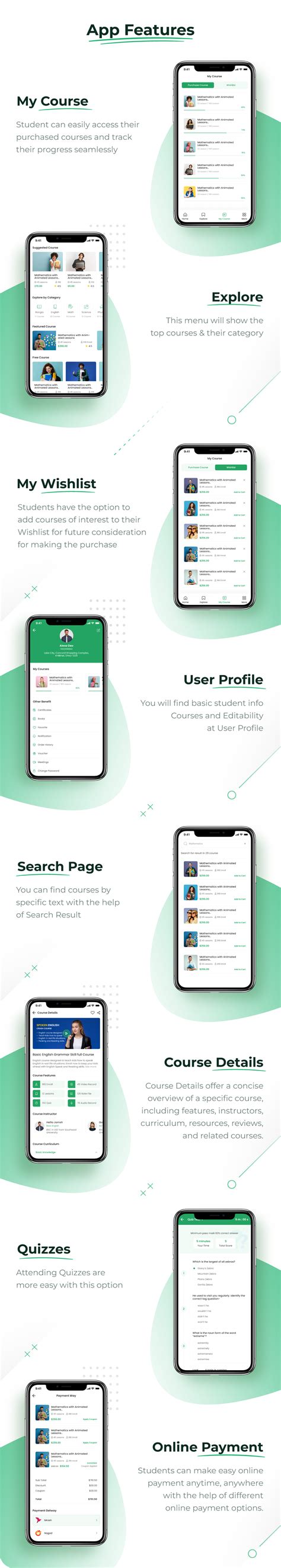 faculty lms mobile app elearning management system flutter app code