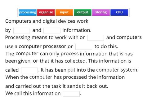 Input And Output Devices Complete The Sentence