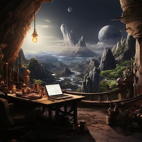 Premium Photo Desk Discovery Domain