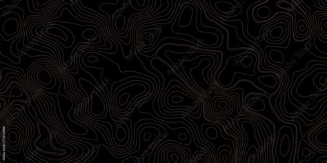 Abstract Topographic Background Blank Topographic Contour Map Subtle Black Vector Background
