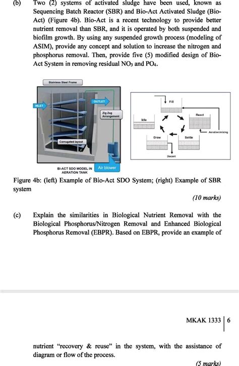 Solved B Two 2 Systems Of Activated Sludge Have Been