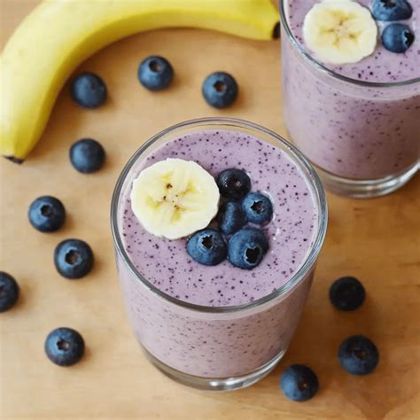 Easy Delicious Blueberry Banana Smoothie With Nutty Twist