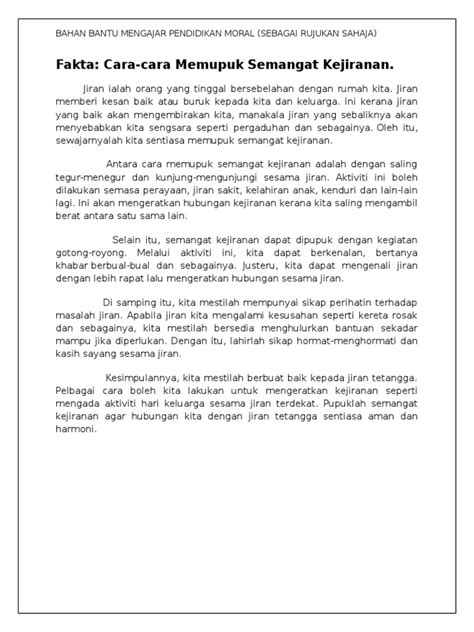 Contoh Karangan Spm Semangat Kejiranan Ivonne Lamm