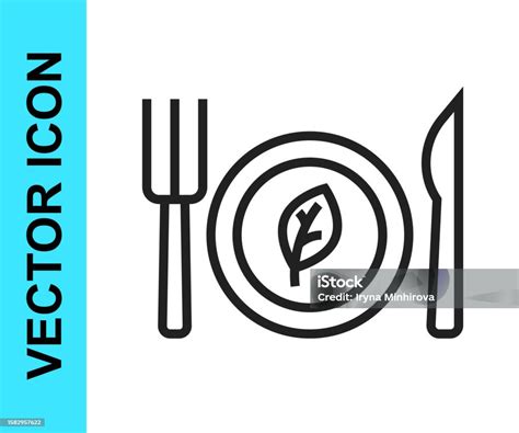 흰색 배경에 고립 된 검은 줄 비건 음식 다이어트 아이콘 유기농 바이오 에코 심볼 비건 고기 없음 유당 무료 건강 신선하고 비폭력적인 음식 벡터 0명에 대한 스톡 벡터 아트