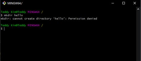 Learning Git Permission Denied While Creating A Directory Stack Overflow