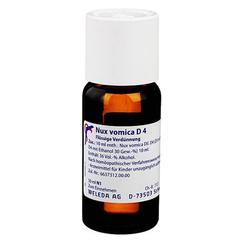 NUX VOMICA D 4 Dilution Erbofarma Farmaci Generici Omeopatici E