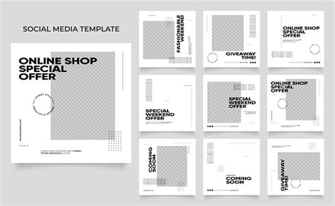 소셜 미디어 템플릿 배너 패션 판매 프로모션 완전히 편집 가능한 사각형 포스트 프레임 퍼즐 트렌디 한 판매 포스터 블랙 프라이데이 화이트 컬러 벡터 배경 Fashion