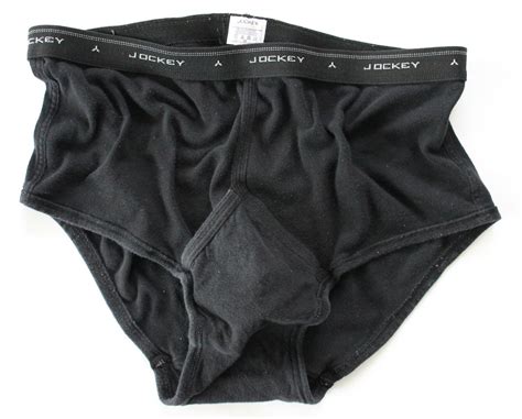 Jockey Mens Black Underwear Full Rise Briefs X Large 42