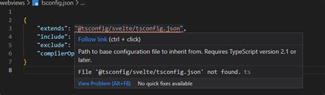 Path To Base Configuration File To Inherit From Requires TypeScript