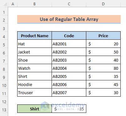 What Is Table Array In Excel VLOOKUP ExcelDemy