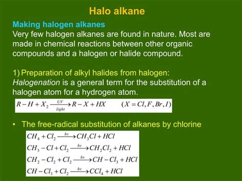 Chapter 16 Halogens Alkane Pptx
