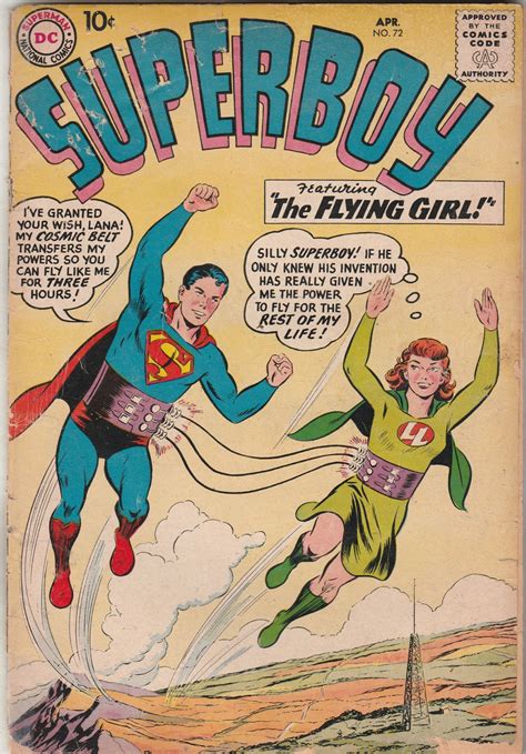 Superboy 72 1959 Lana Langs Flying Lesson 1st Robelo Superboy