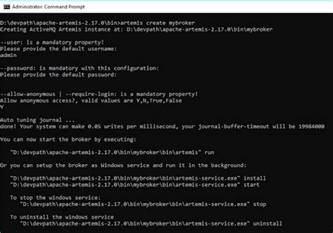 Setup ActiveMQ Artemis On Windows