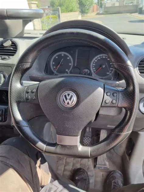 Vw Golf Gti Gt R Mk Flat Bottom Leather Steering Wheel Caddy Transporter Etc Eur