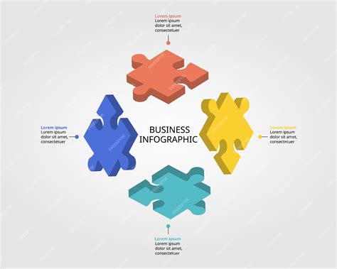 Premium Vector Jigsaw Puzzle Connection Template For Infographic For