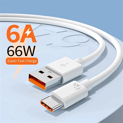 6a 66w Usb Type C Fast Charging Cable Cord Data Mobile •