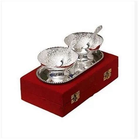 Silver Brushed Brass Bowls Capacity 200 Ml At Rs 150set In Jaipur