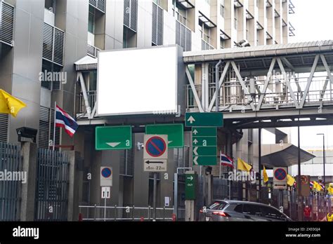 Big Blank Billboard White Led Screen Vertical Outstanding In The City