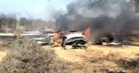 Aircraft Crashed In Morenaplane Crash मोठी दुर्घटना हवाई दलाचे दोन
