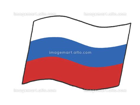子供が手書きしたようなロシアの国旗のイラスト素材 214938448 イメージマート