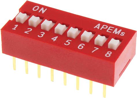 Ds06v 6 Way Pcb Dip Switch Spst Rs