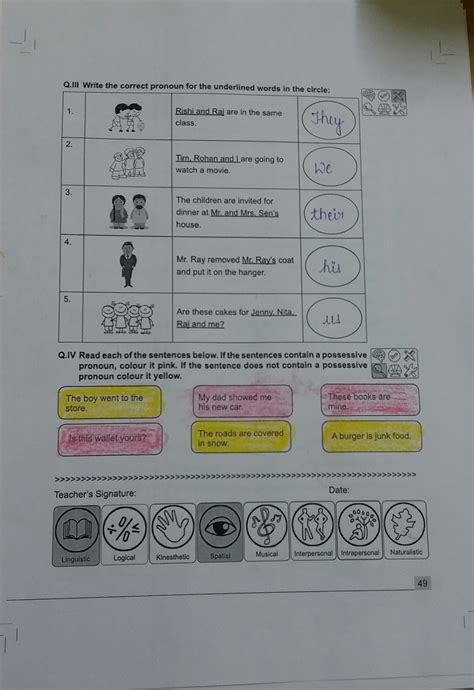 Grade 3 English Grammar Pronouns