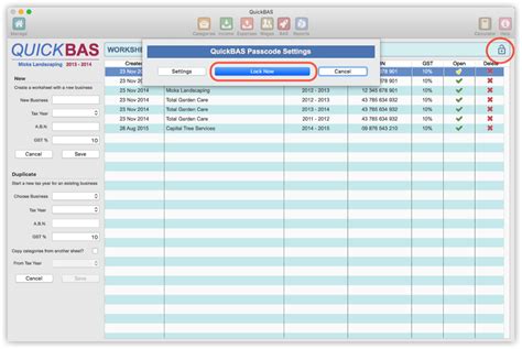 Quickbas User Guide Security Passcode Option