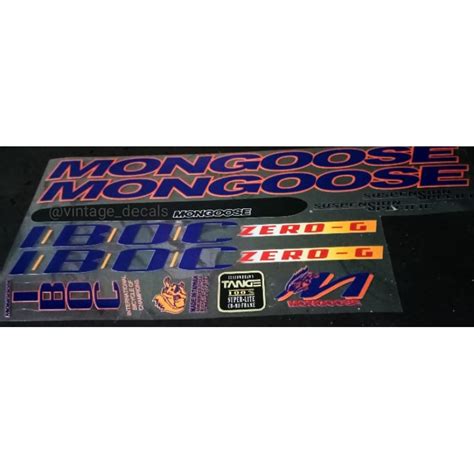 Jual Sticker Decals Replacements Mongoose Iboc Zero G Shopee Indonesia