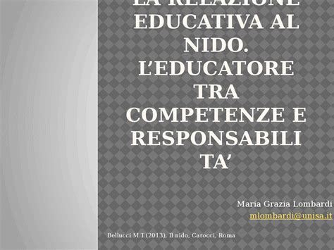 La Relazione Al Nido Docsity
