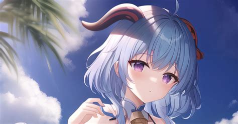 Girl 甘雨ちゃん 生誕祭 Bright Skyのイラスト Pixiv
