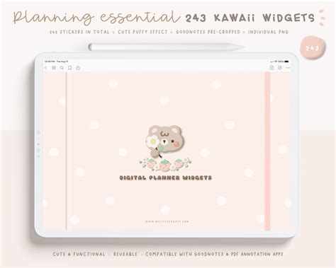 Cute Digital Widgets Cute Digital Planner Stickers Cute Etsy